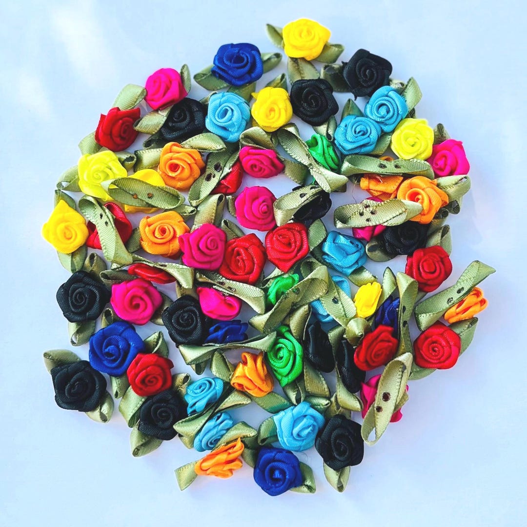 Vibrant Rosebud Mix, Satin Roses, Wedding Card Embellishments, Satin ...