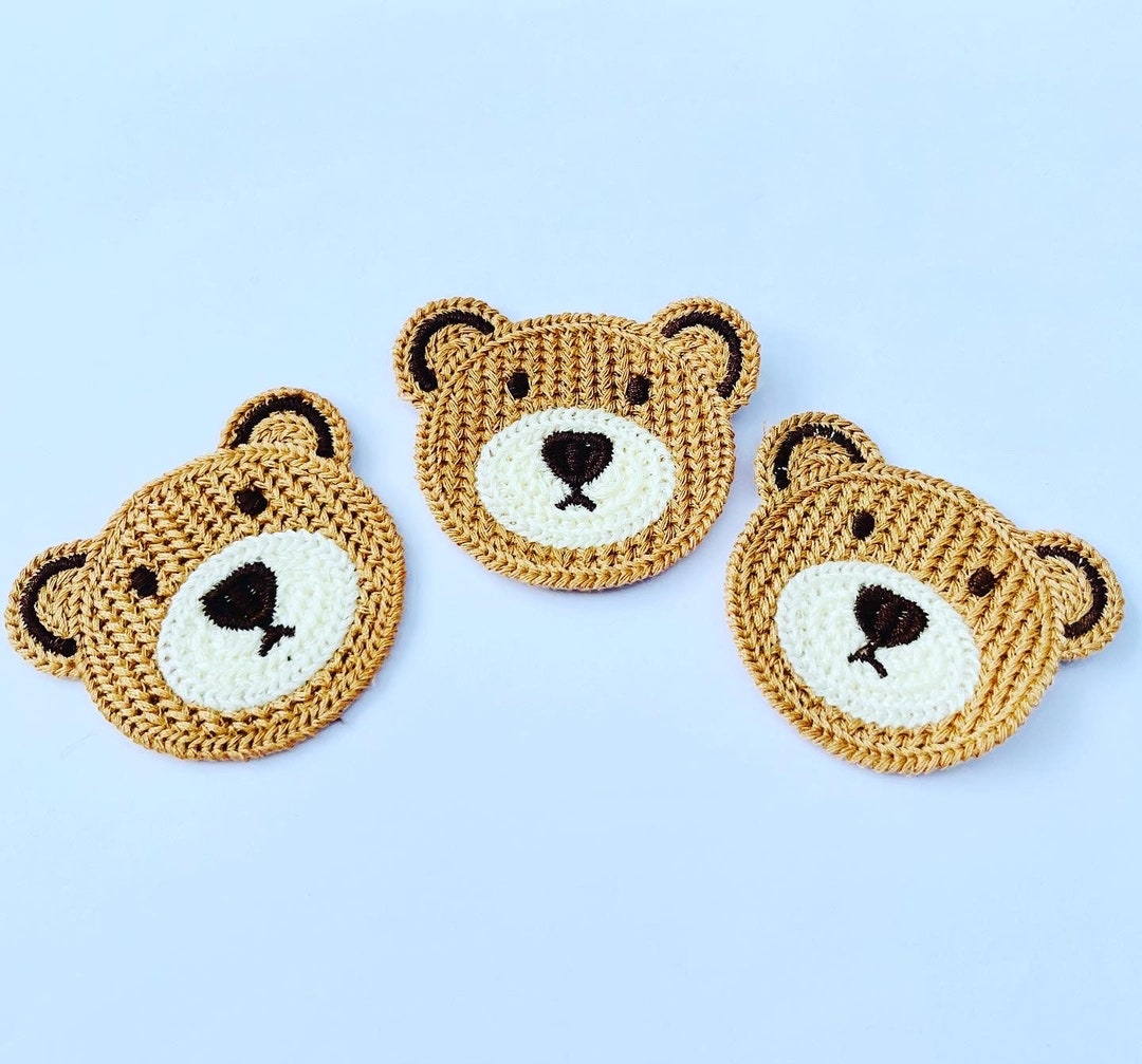 Embroidered Teddy Appliqués, 3 Cute Bear Motifs, Embellishments, Sewing ...