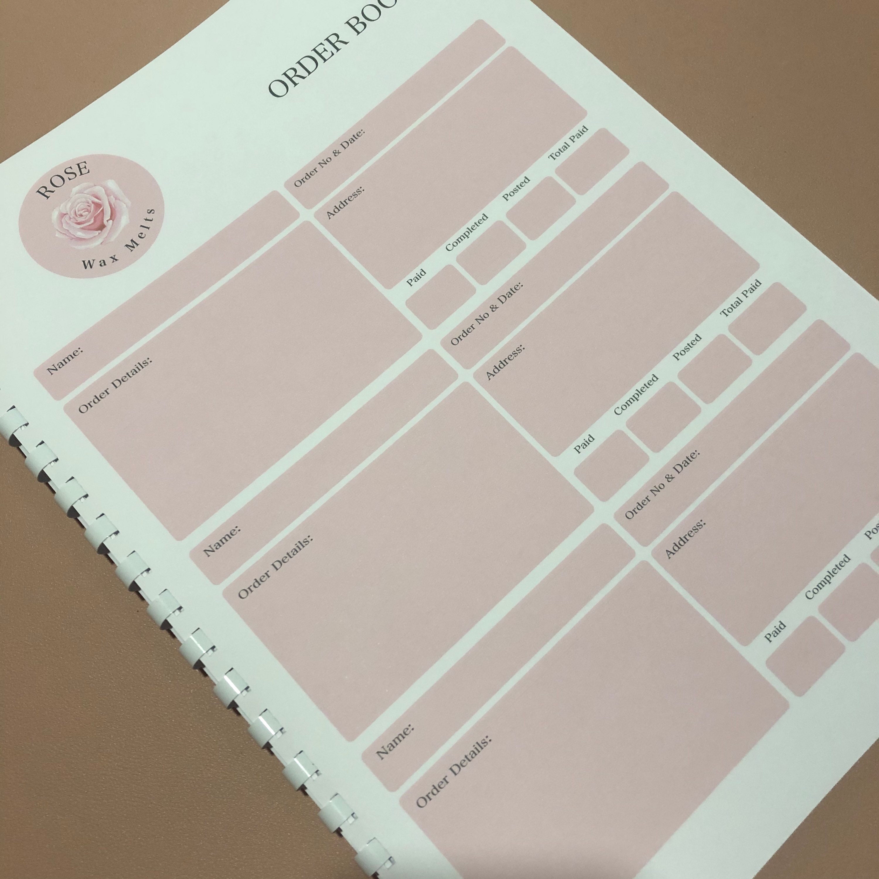 Personalised A4 Order Book Small Business Stationary Logo - Etsy India