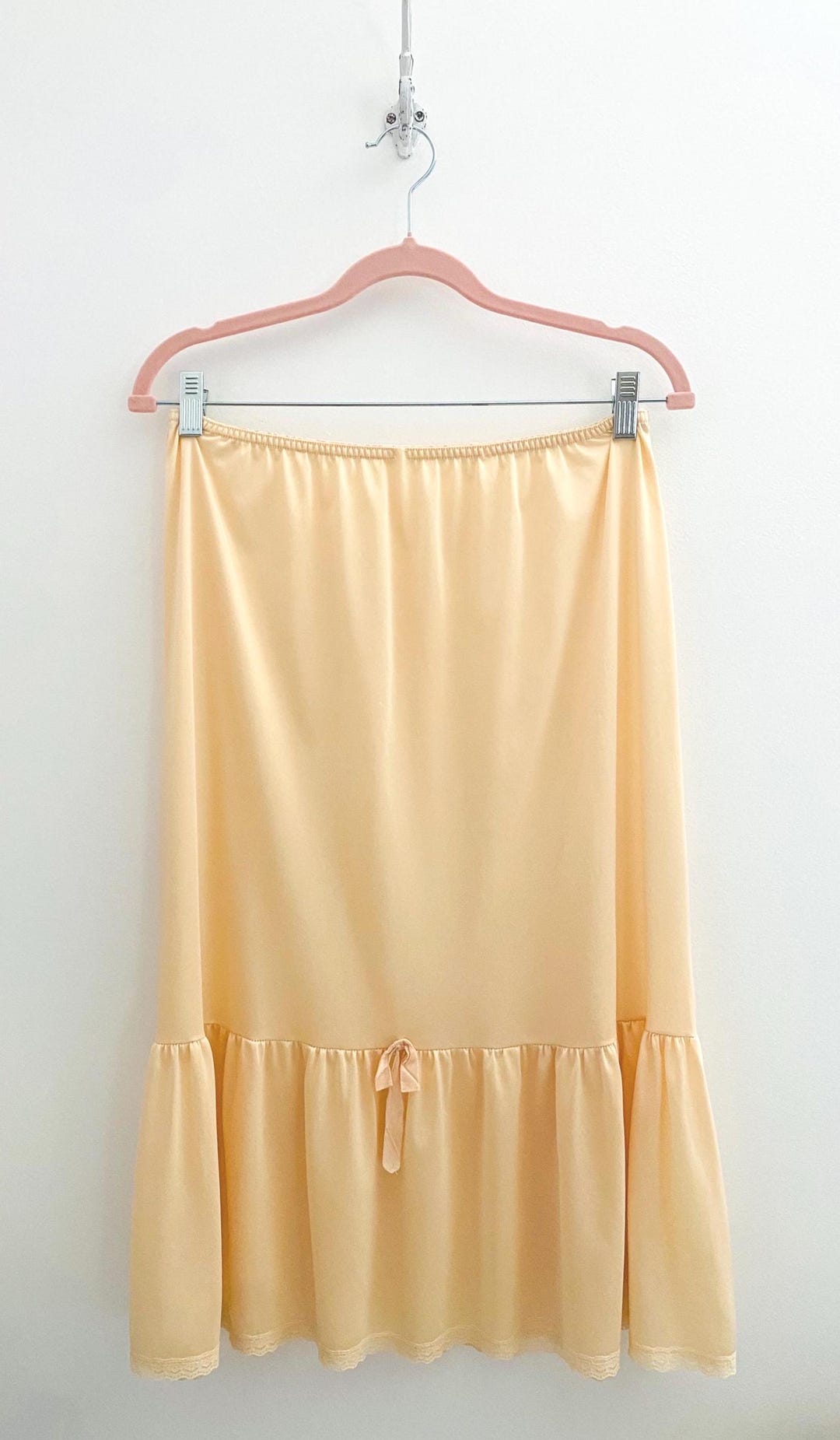 Vintage Ruffle Slip Skirt - Etsy