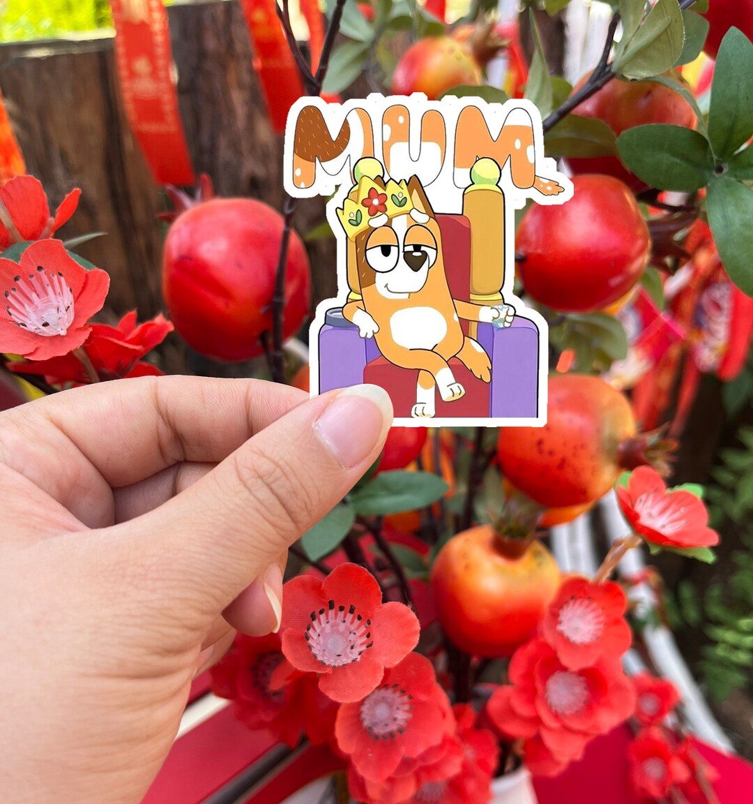 Bluey Mum Relax Sticker, Bluey Momlife Gift - Etsy