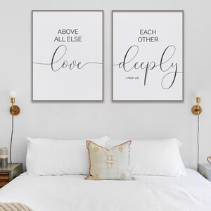 Above All Else Love Each Other Deeply, 1 Peter 4:8 Scripture Printable ...
