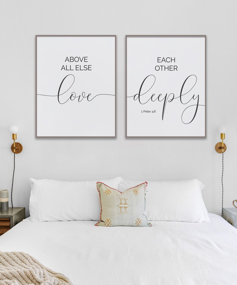 Above All Else Love Each Other Deeply 1 Peter 4:8 Scripture | Etsy