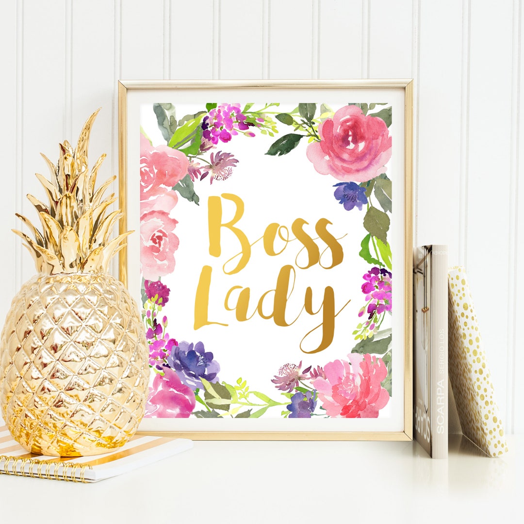 Boss Lady PRINTABLE Boss Day Gift for Her Boss Appreciation Day Office ...
