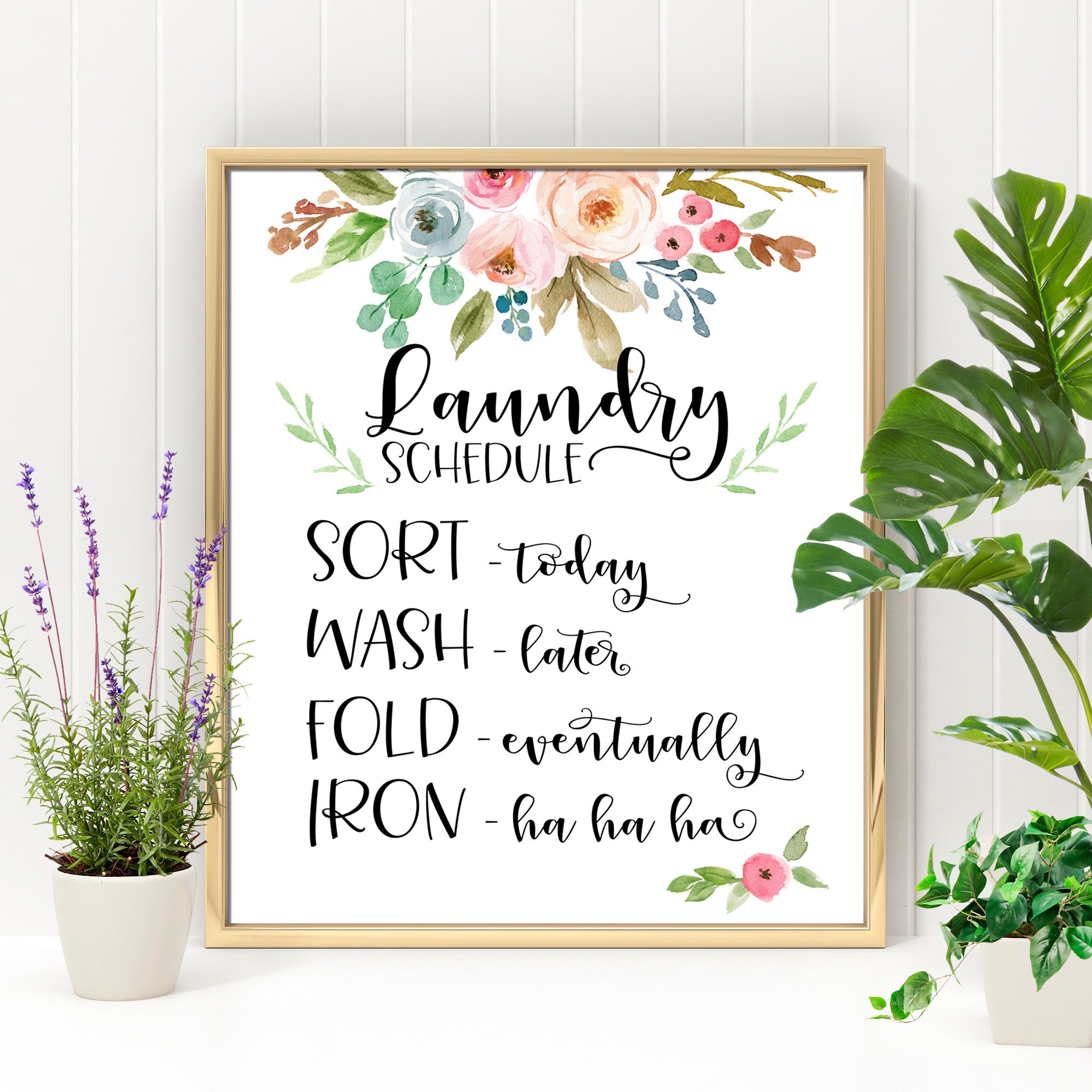 Laundry Set of 3 Printable Signs Memorable Days so Fresh so - Etsy