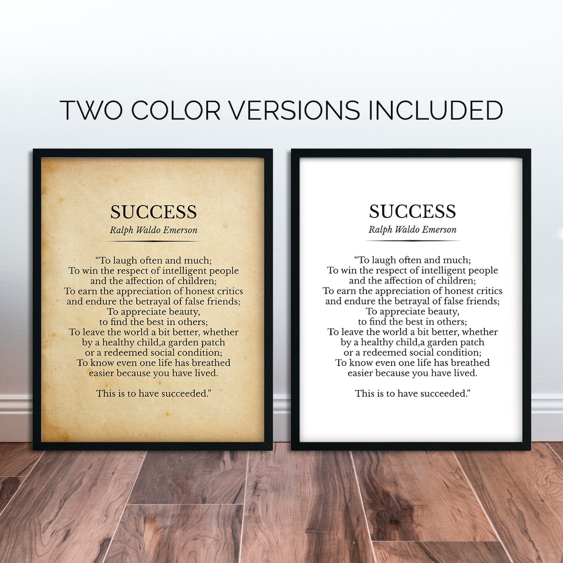 Success Ralph Waldo Emerson Poem Print Decor Inspirational Printable ...