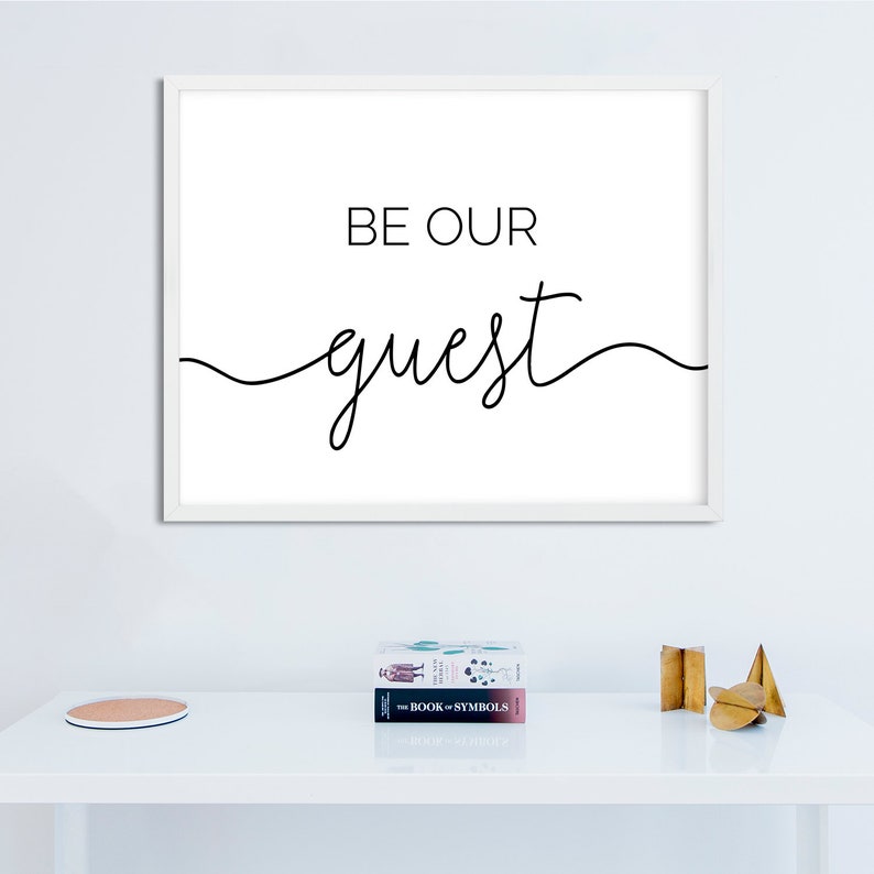Be Our Guest Sign/guest Room Quote/welcome Sign/typography - Etsy