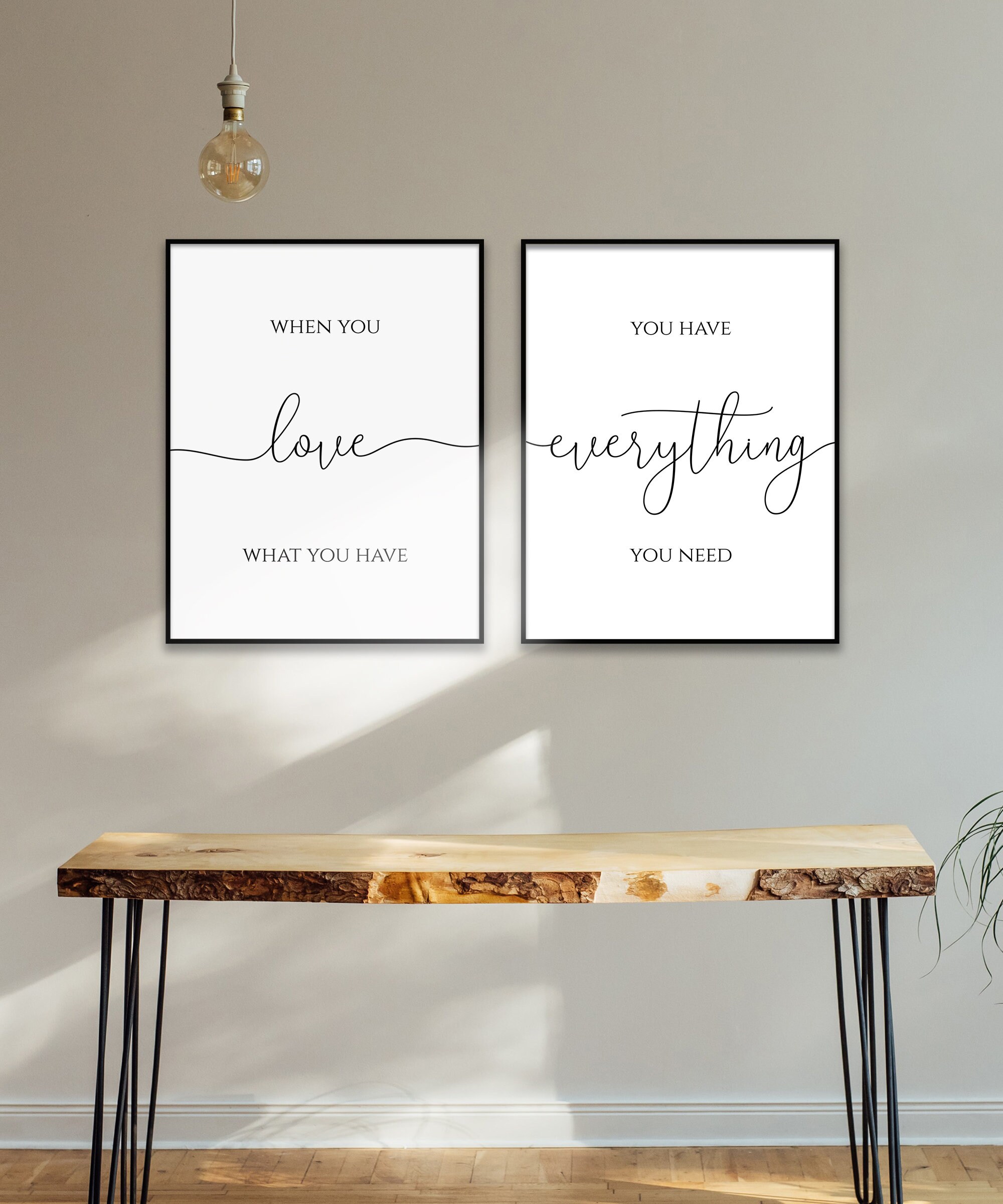 When You Love What You Have You Have Everything You Need Set | Etsy