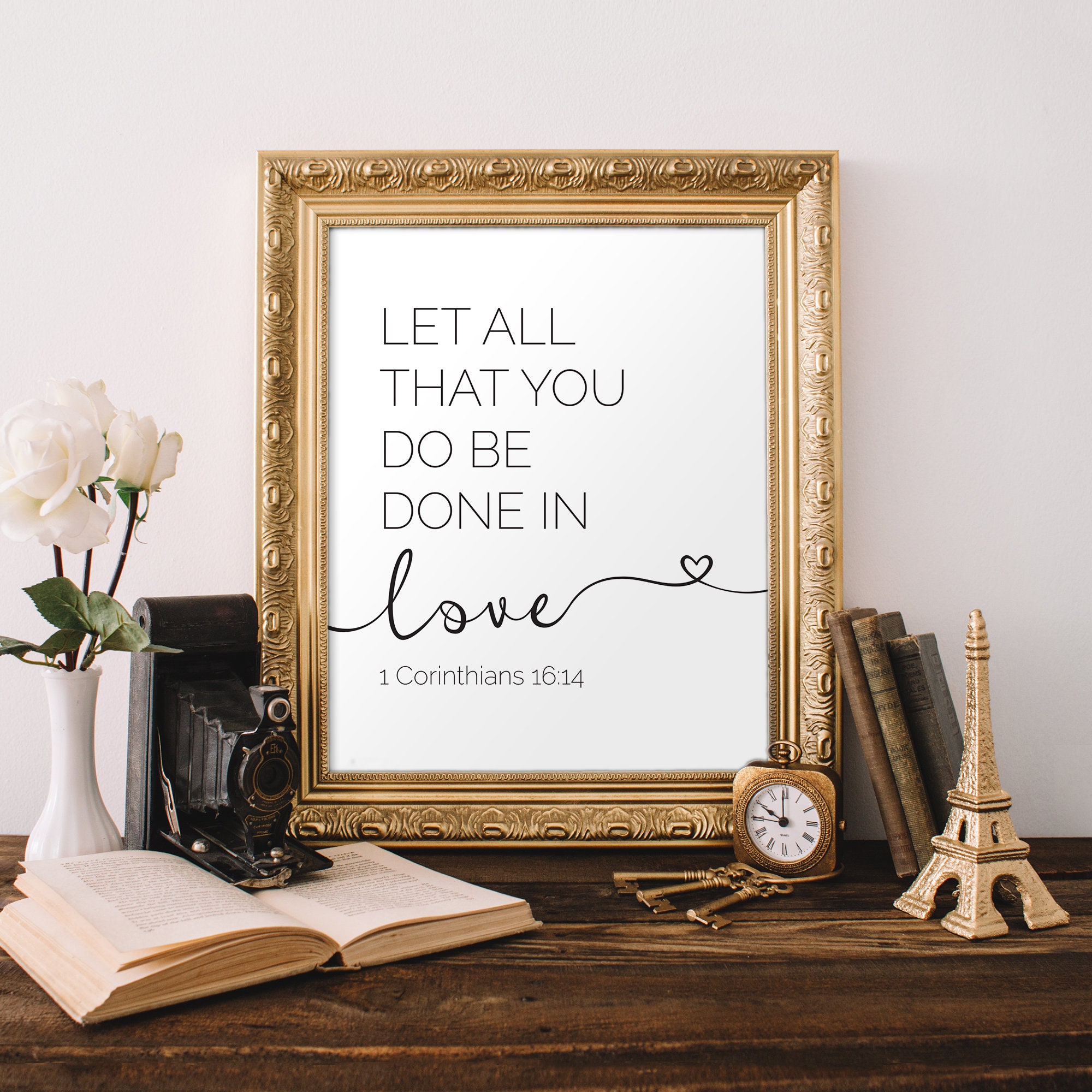 Let All You Do Be Done in Love Bible Verse Printable Quote | Etsy