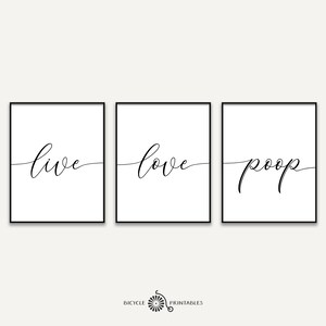 Life Love Poop Printable Quote Triptych Poster Print Set of - Etsy