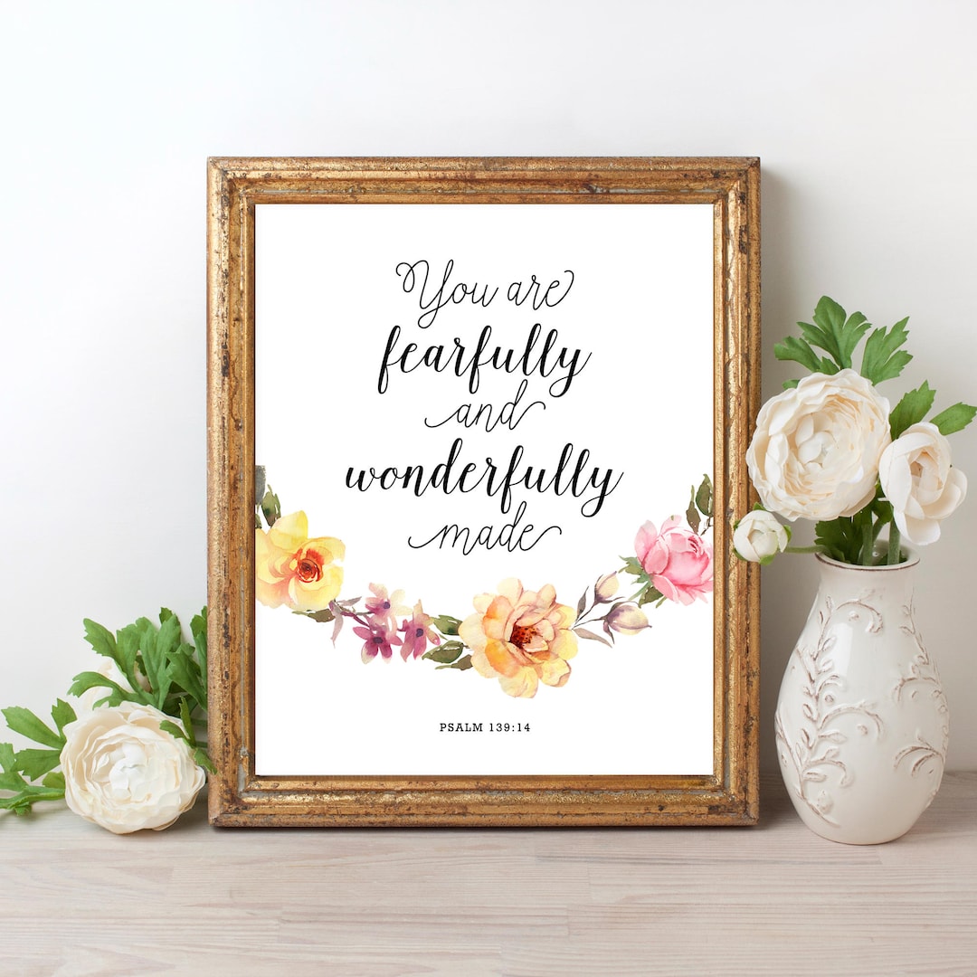 You Are Fearfully and Wonderfully Made Nursery Decor PRINTABLE ...