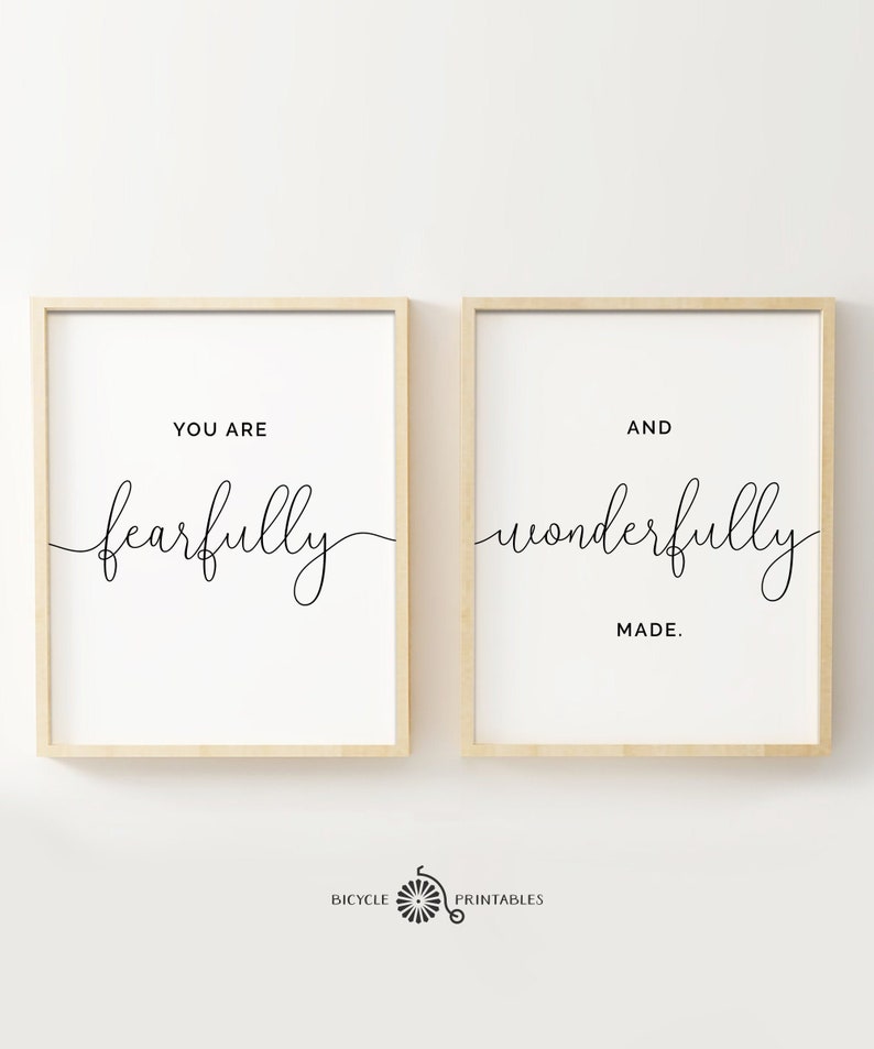 You Are Fearfully and Wonderfully Made Nursery Decor - Etsy