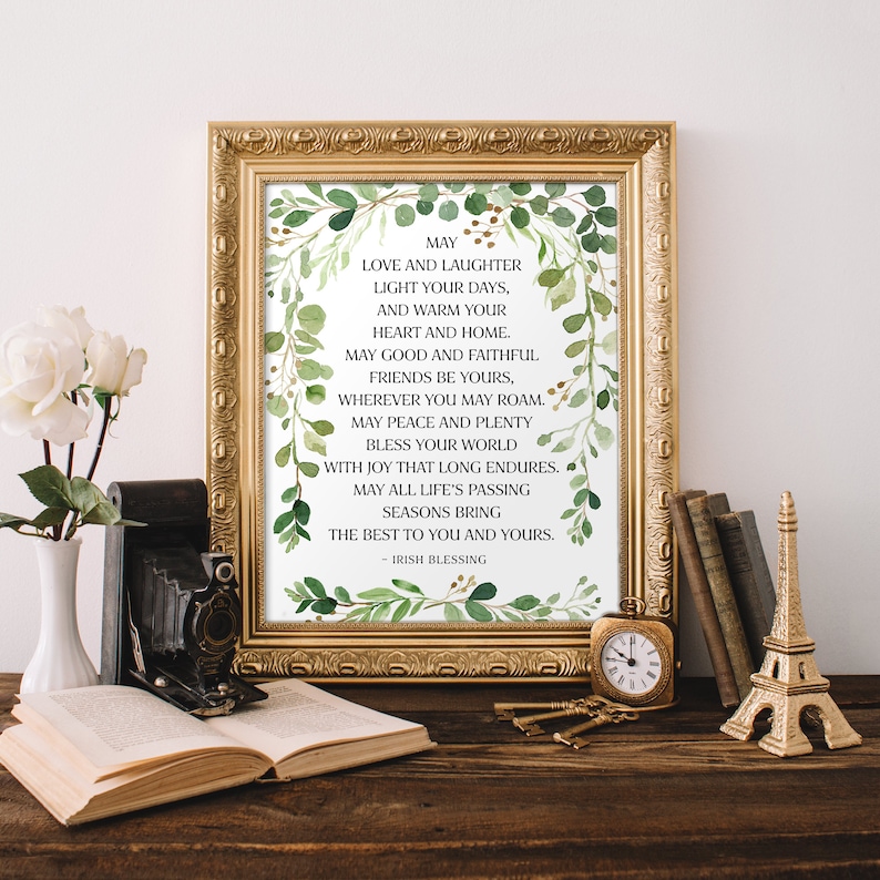 Irish Blessing May Love and Laughter Light Your Days Printable - Etsy