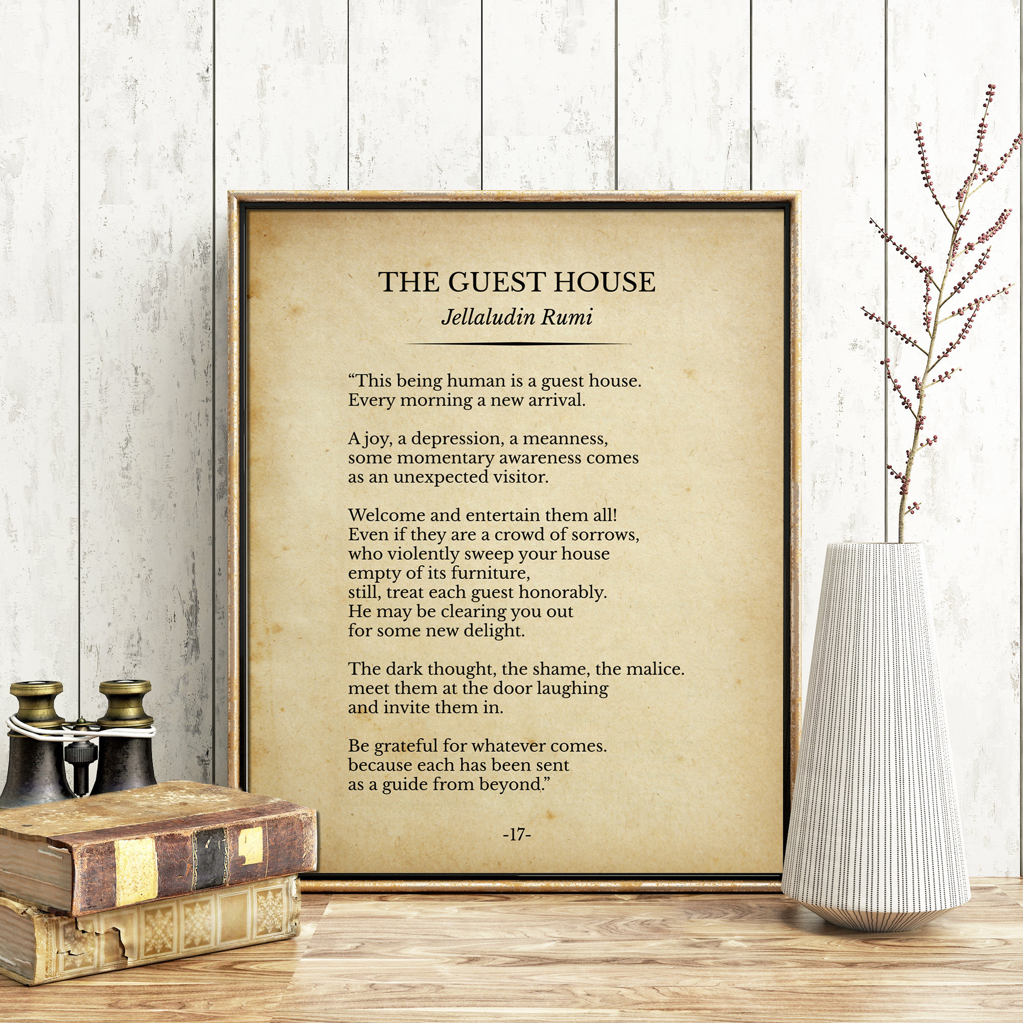 The Guest House Poem Print Jelaluddin Rumi Poem Printable - Etsy
