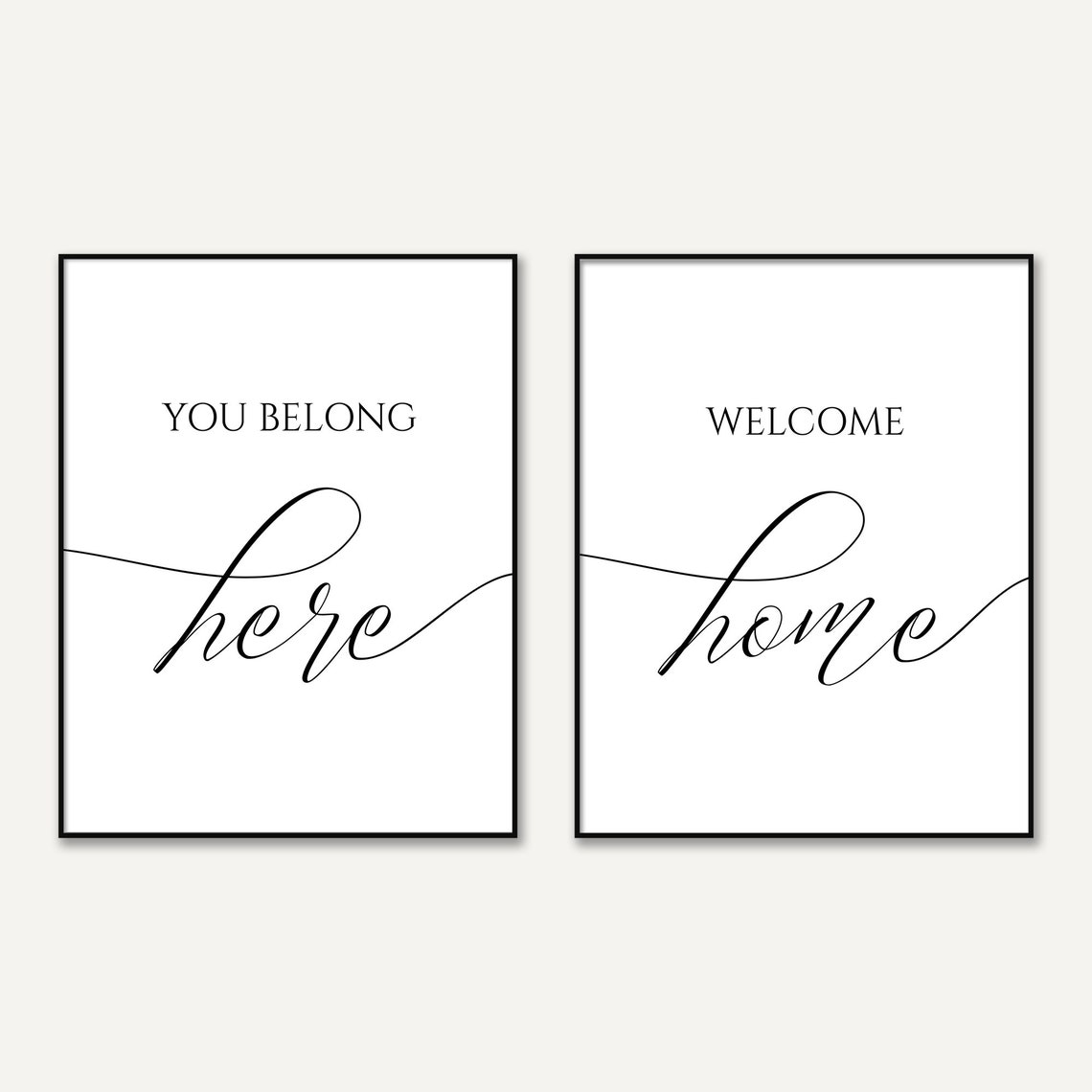 You Belong Here Welcome Home Printable Quote Home Decor | Etsy