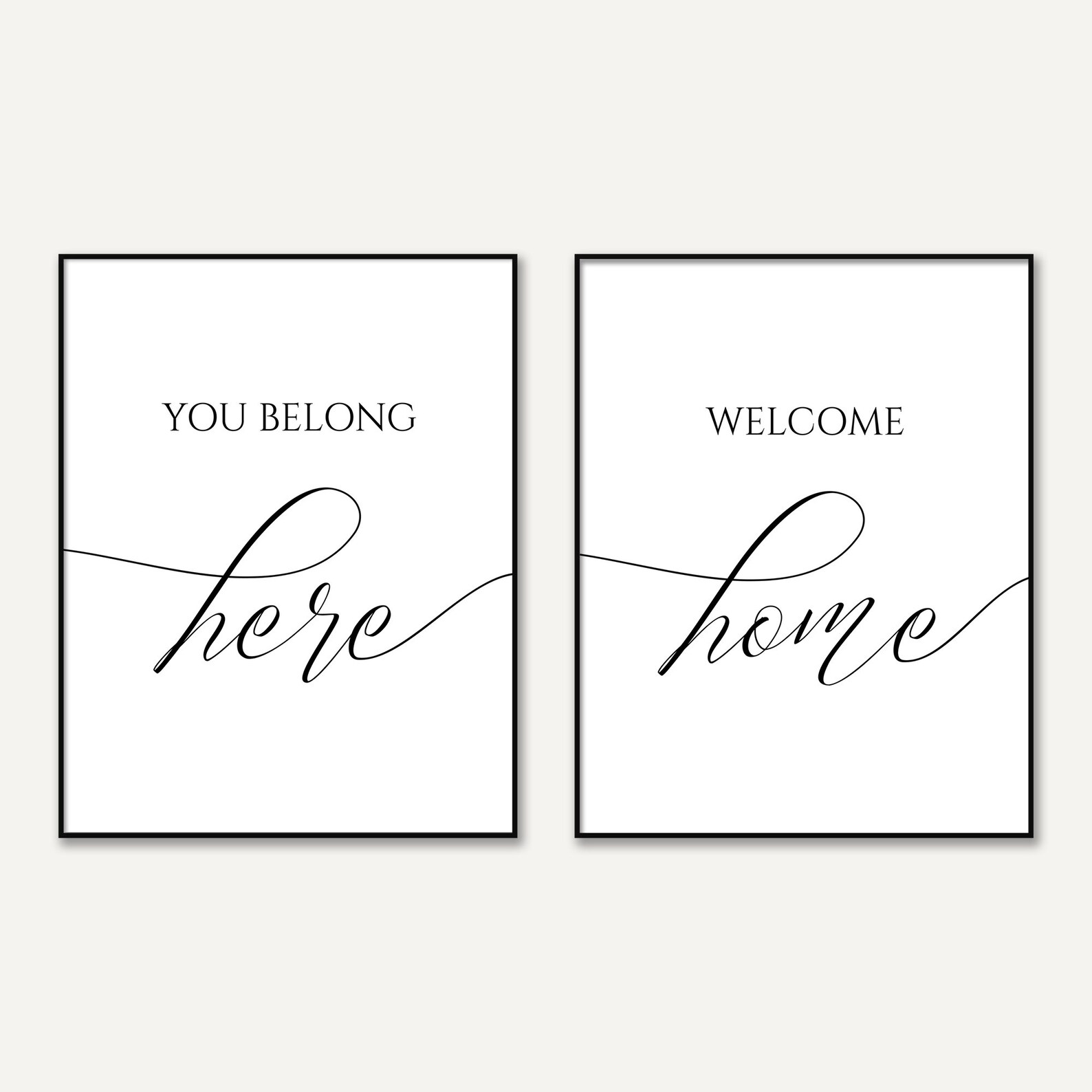 You Belong Here Welcome Home Printable Quote Home Decor | Etsy
