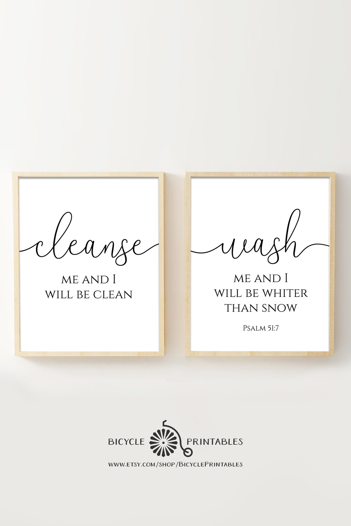 Cleanse Me and I Will Be Clean Wash Me and I Will Be Whiter - Etsy