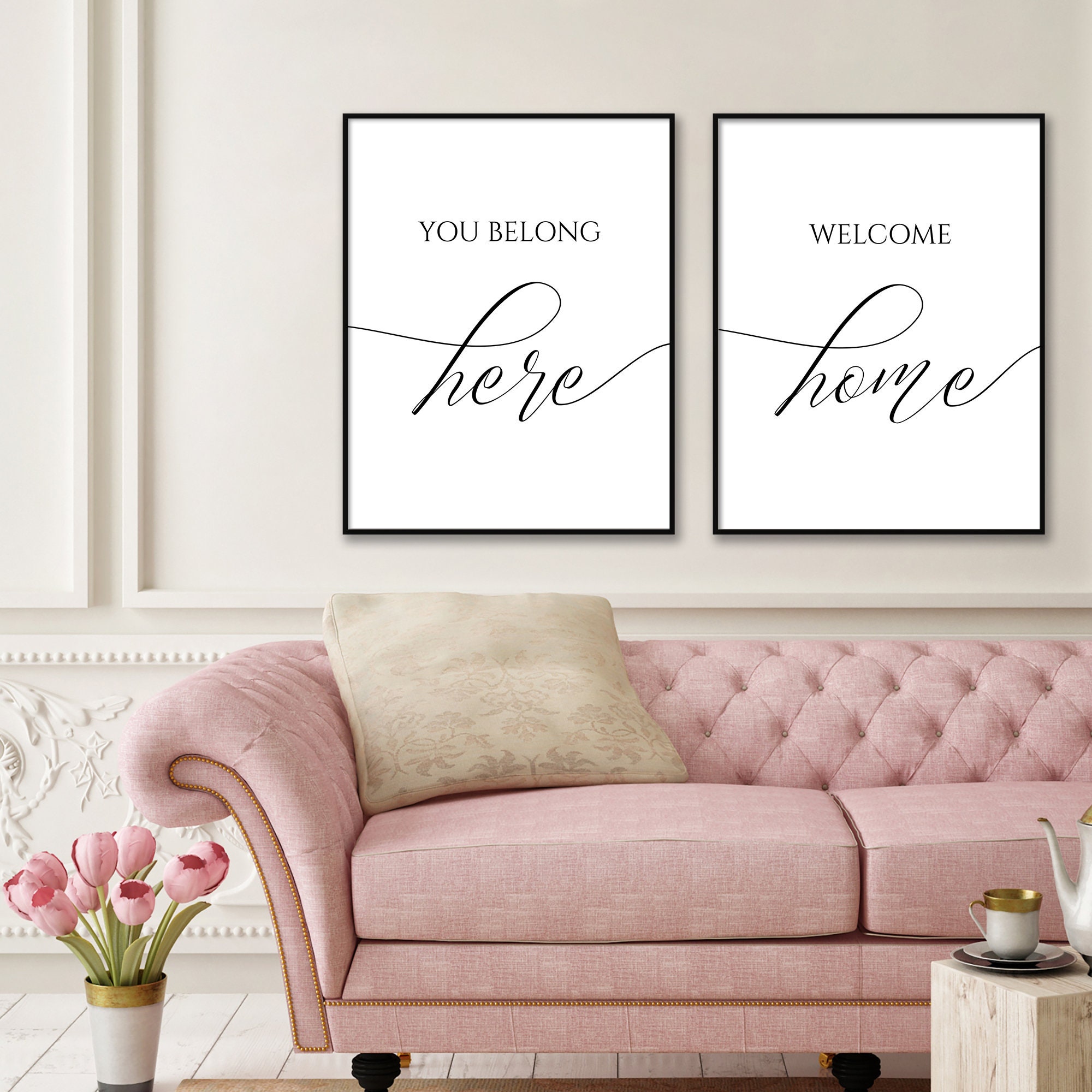 You Belong Here Welcome Home Printable Quote Home Decor - Etsy