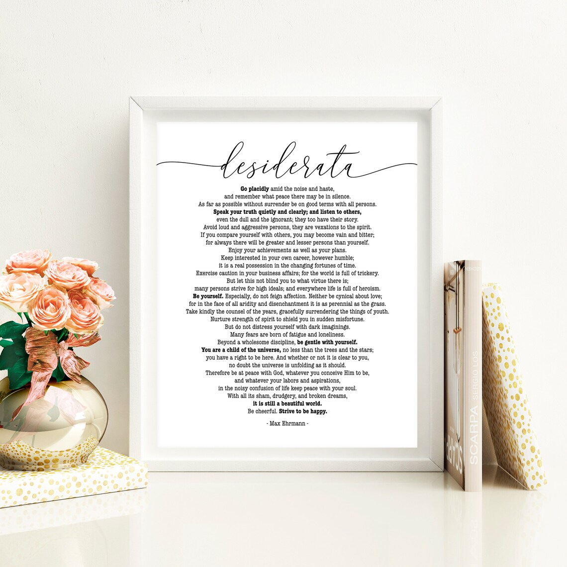 Desiderata Print Desiderata Poem Poster Decor Printable Wall | Etsy