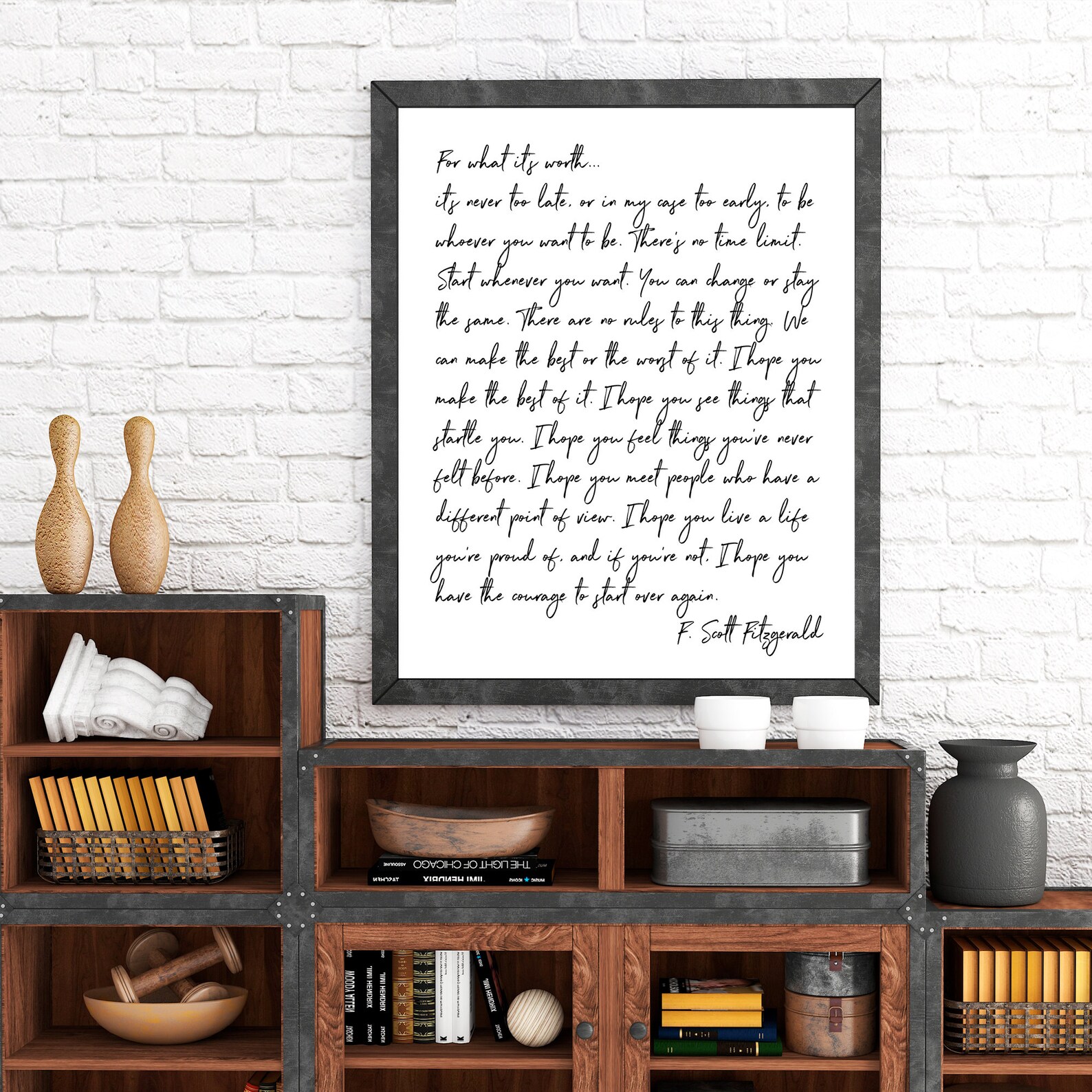 Scott Fitzgerald Poem Print for What It's Worth Quote | Etsy