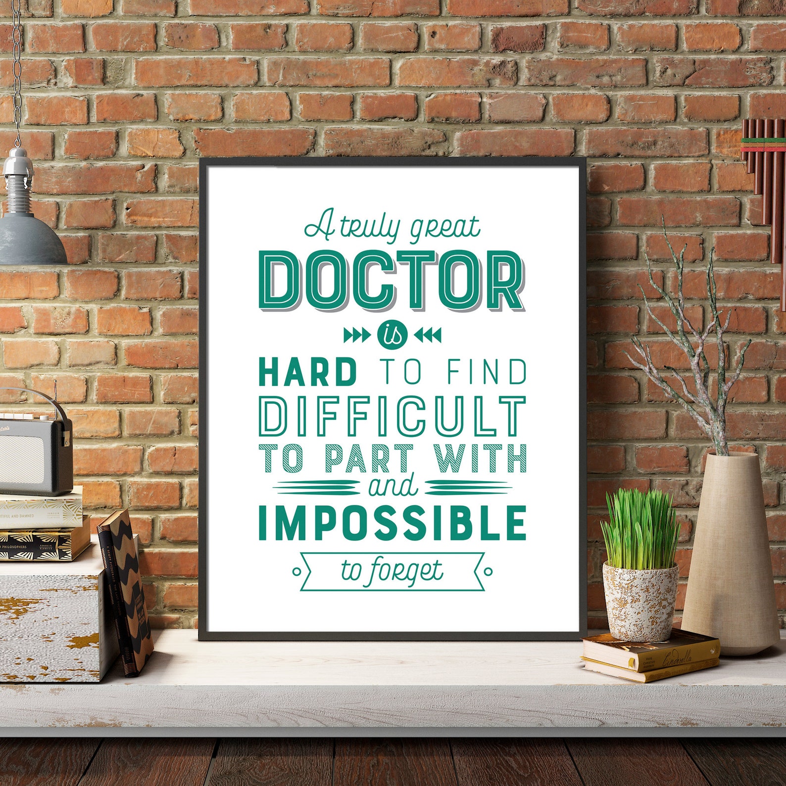 Doctor Gift Men A Truly Great Doctor Appreciation Gift Doctor Wall Art ...