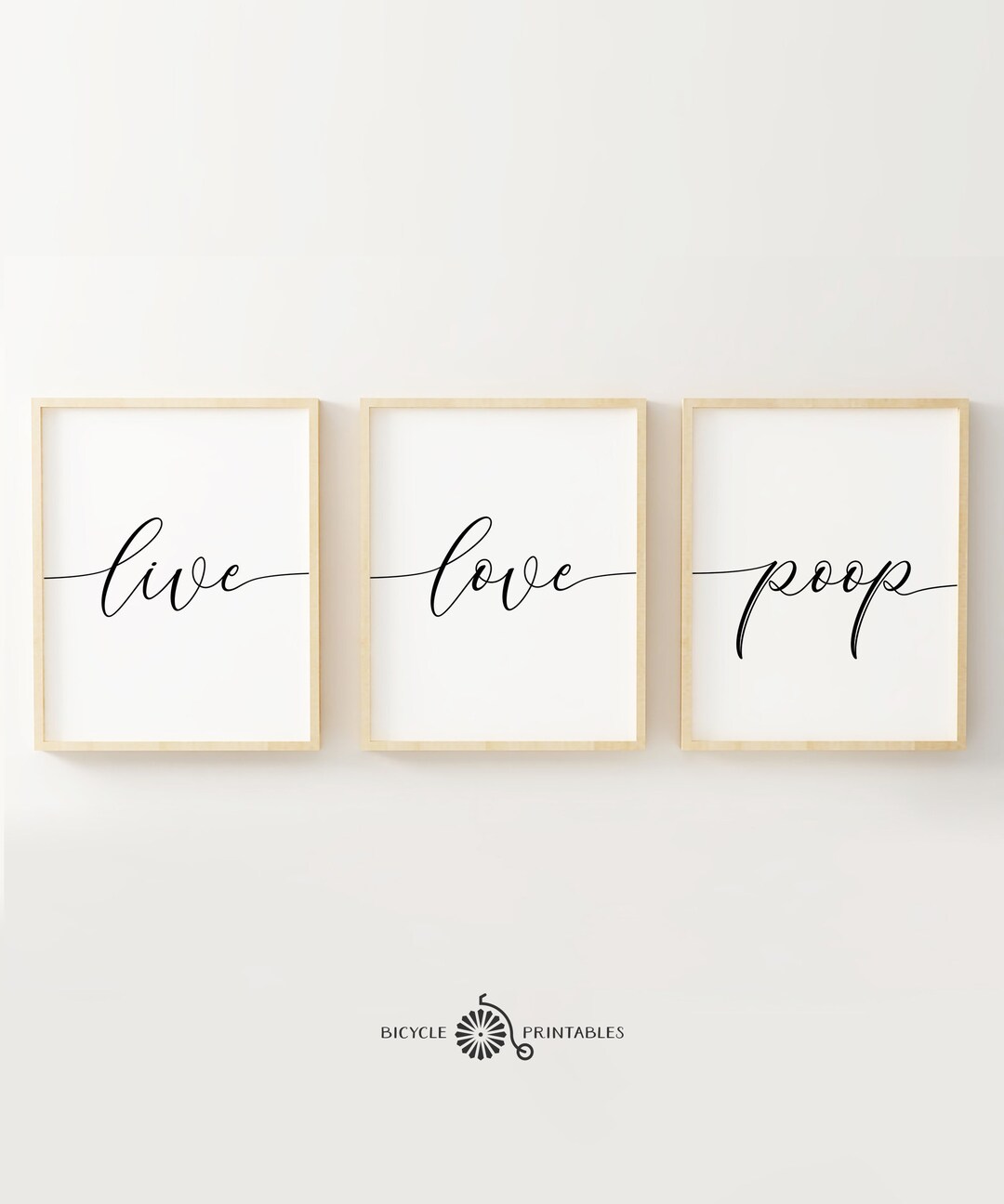 Life Love Poop Printable Quote Triptych Poster Print Set of - Etsy