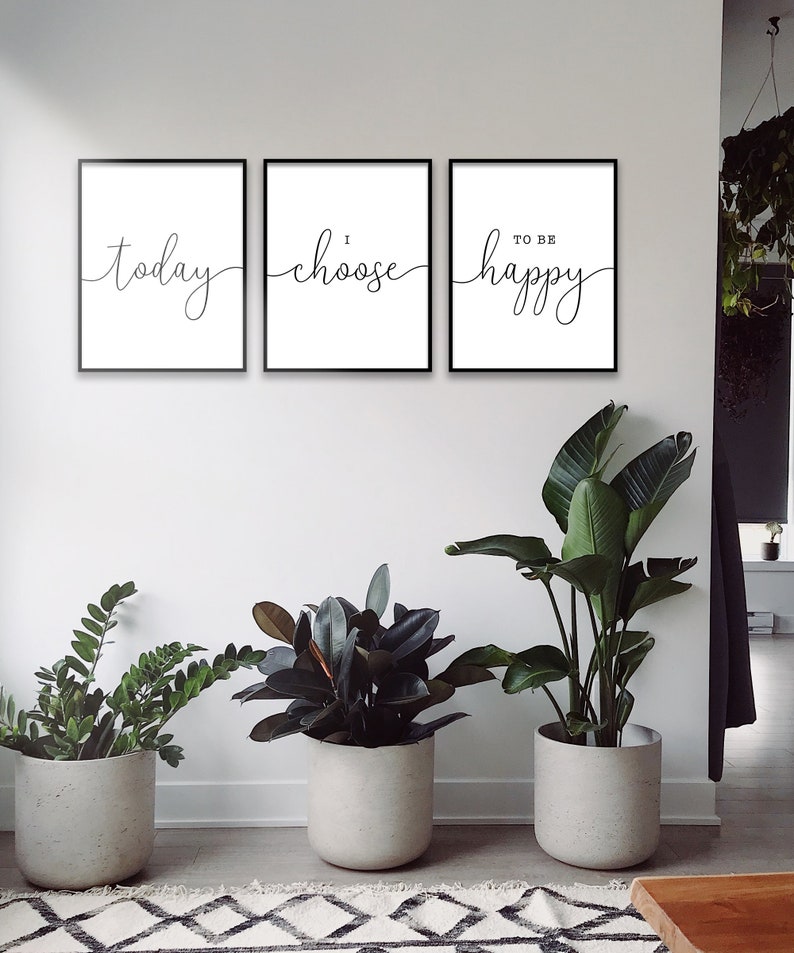Today I Choose to Be Happy Inspirational Quote Motivational - Etsy