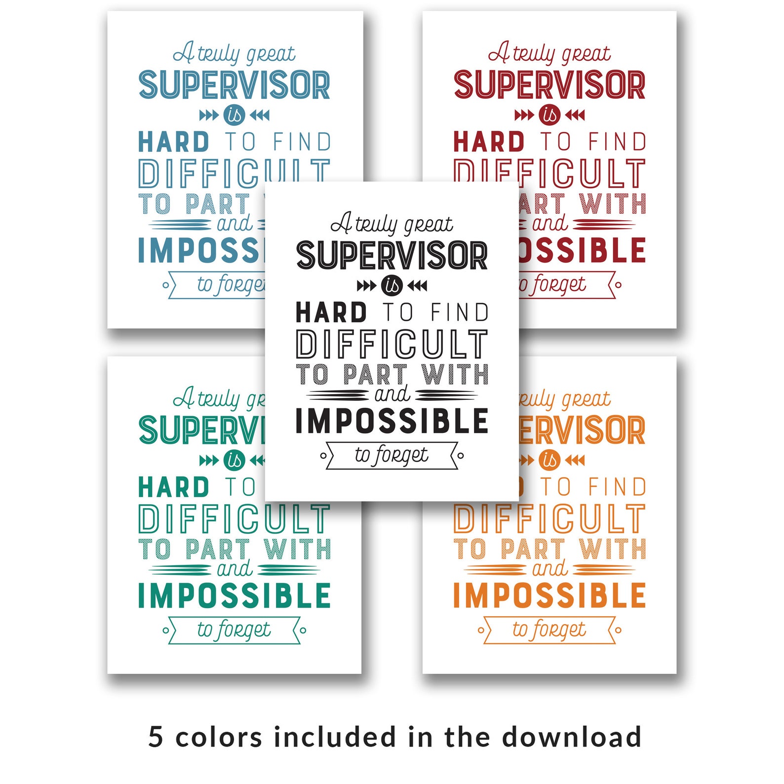 Supervisor Gift A Truly Great Supervisor PRINTABLE Quote Supervisor ...