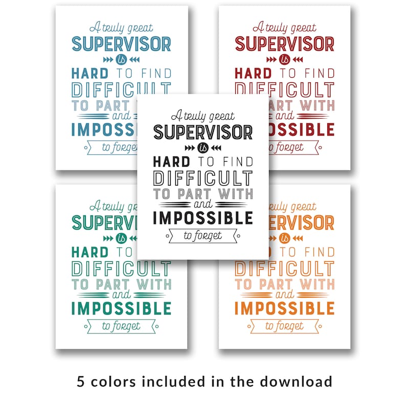 Supervisor Gift A Truly Great Supervisor PRINTABLE Quote Supervisor ...