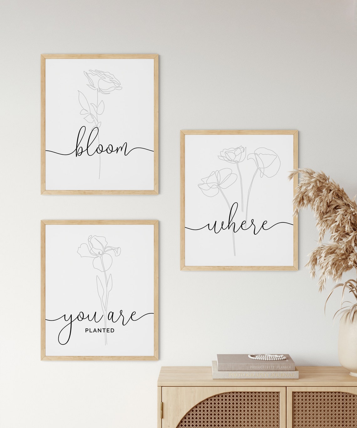 Bloom Where You Are Planted – Motivational Quote, Set of 3 Prints ...