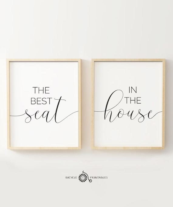 Best Seat in the House Printable Poster Set of 2 Pieces Funny | Etsy