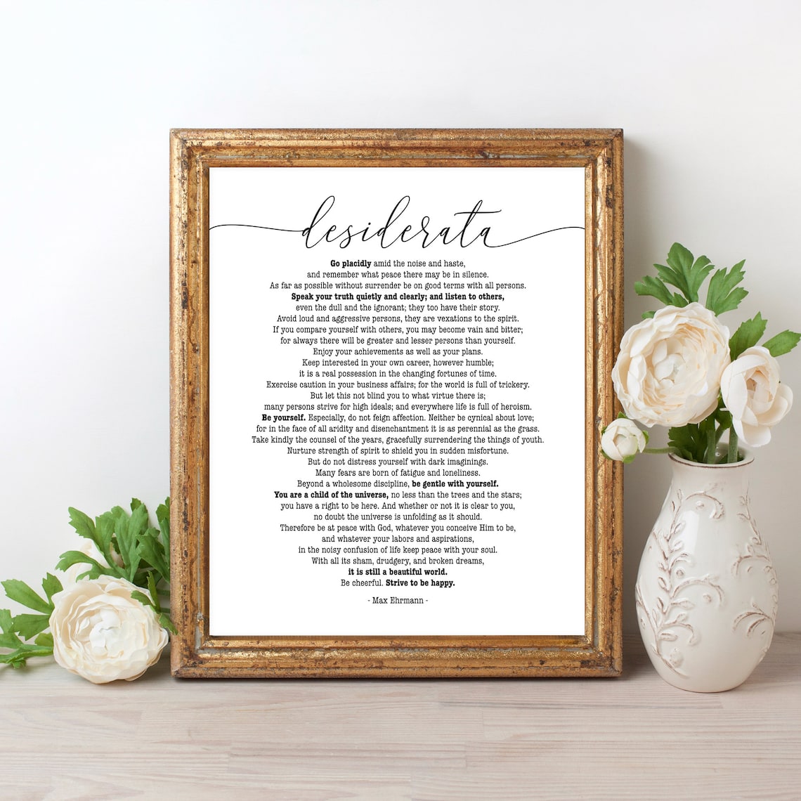 Desiderata Print Desiderata Poem Poster Decor Printable Wall - Etsy UK