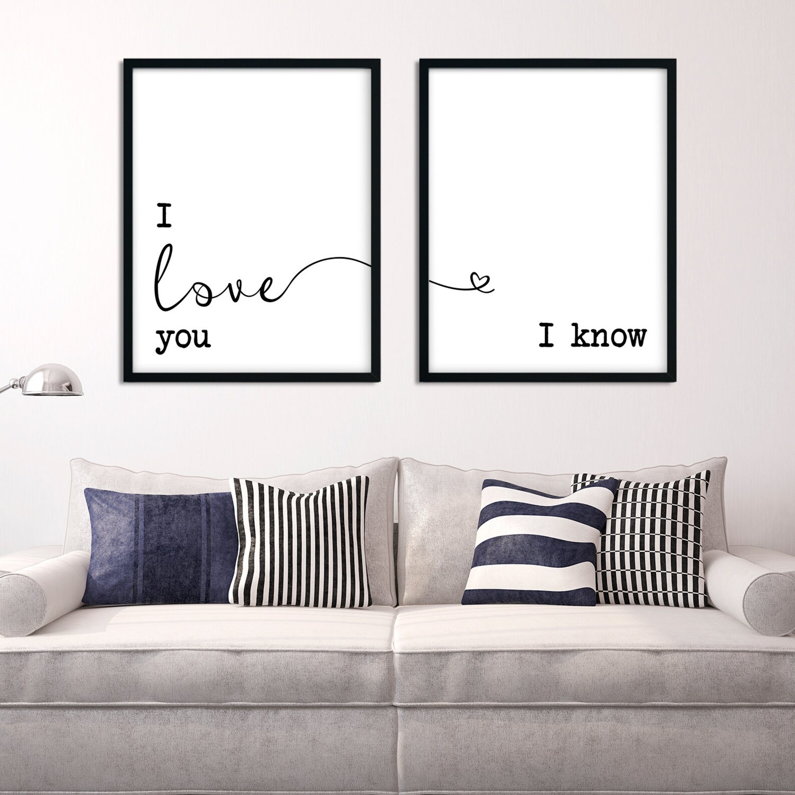 I Love You I Know Love Gift Printable Romantic Quote Print Set - Etsy UK