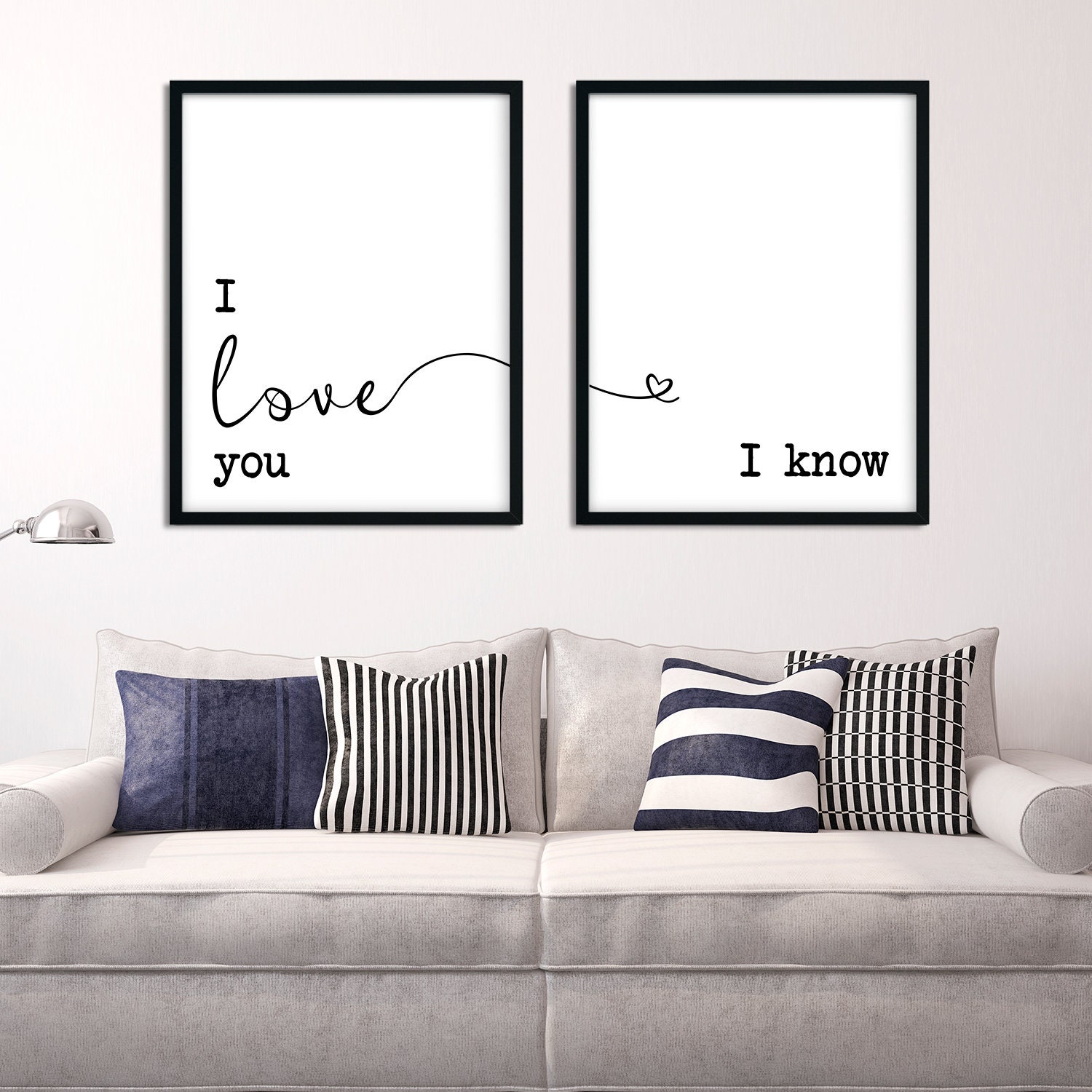 I Love You I Know Love Gift Printable Romantic Quote Print Set - Etsy UK