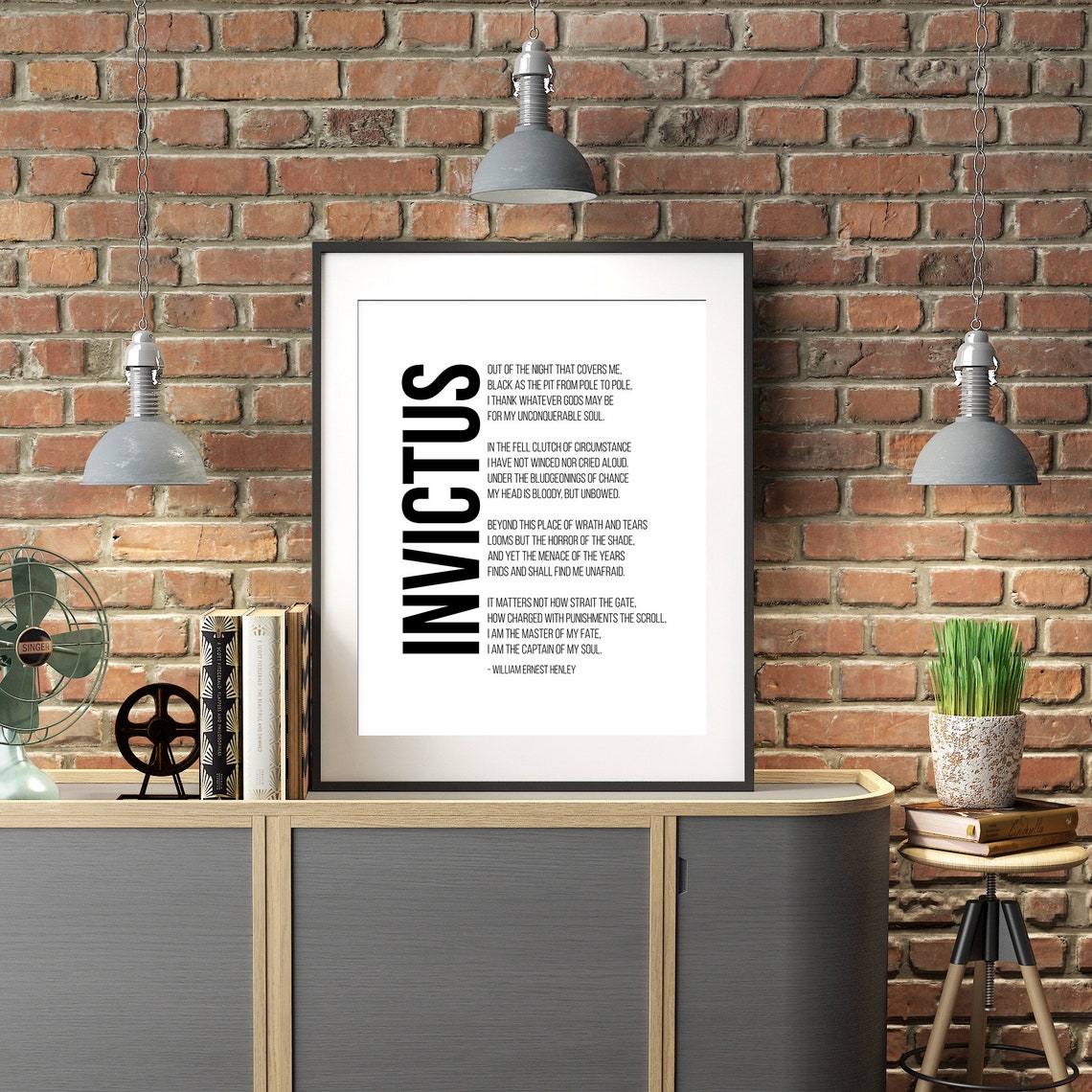 Invictus Poem Print I Am the Captain of My Soul Printable | Etsy