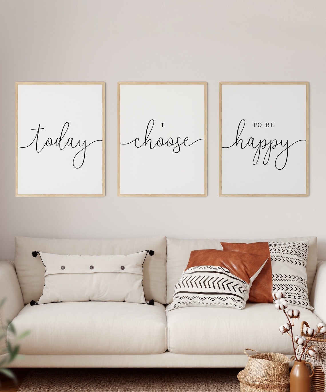 Today I Choose to Be Happy Inspirational Quote Motivational Decor Set ...