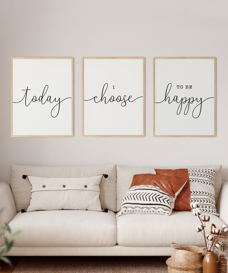 Today I Choose to Be Happy Inspirational Quote Motivational - Etsy