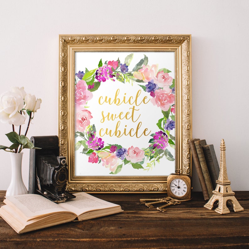 Cubicle Decor Cubicle Sweet Cubicle Sign PRINTABLE Office - Etsy