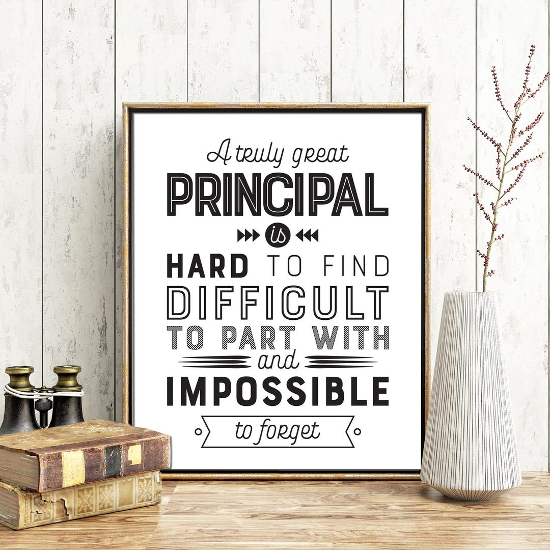 Principal Gift A Truly Great Principal PRINTABLE Quote Appreciation ...