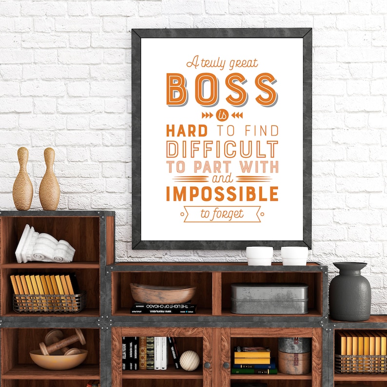 Boss Gift A Truly Great Boss is Hard to Find PRINTABLE Office - Etsy