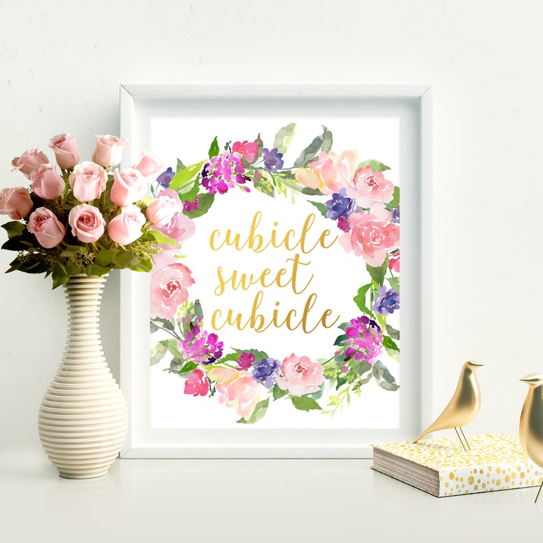 Cubicle Decor Cubicle Sweet Cubicle Sign PRINTABLE Office - Etsy