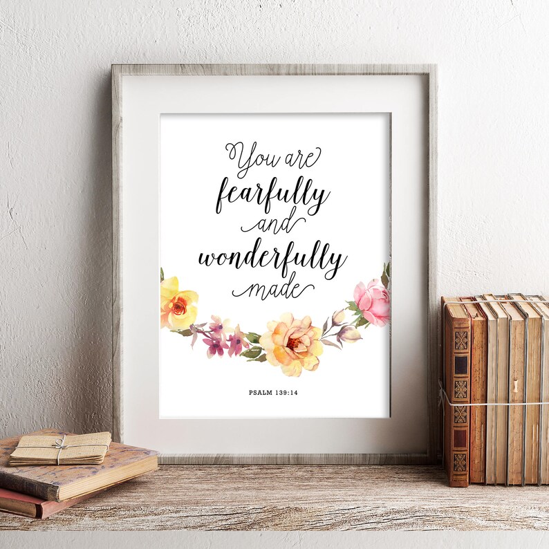 You Are Fearfully and Wonderfully Made Nursery Decor PRINTABLE ...