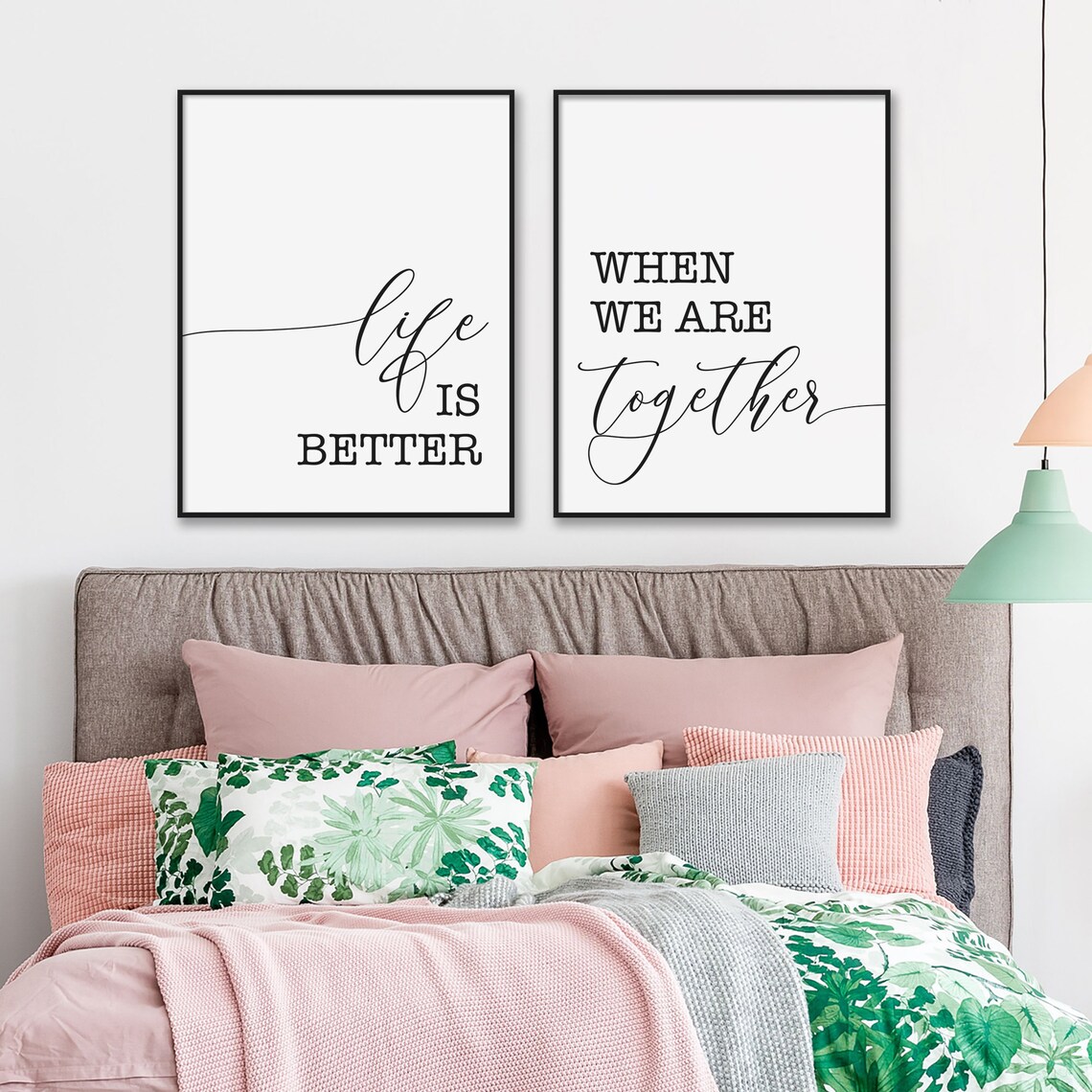 Life is Better when We are Together Set of 2 Prints Printable | Etsy