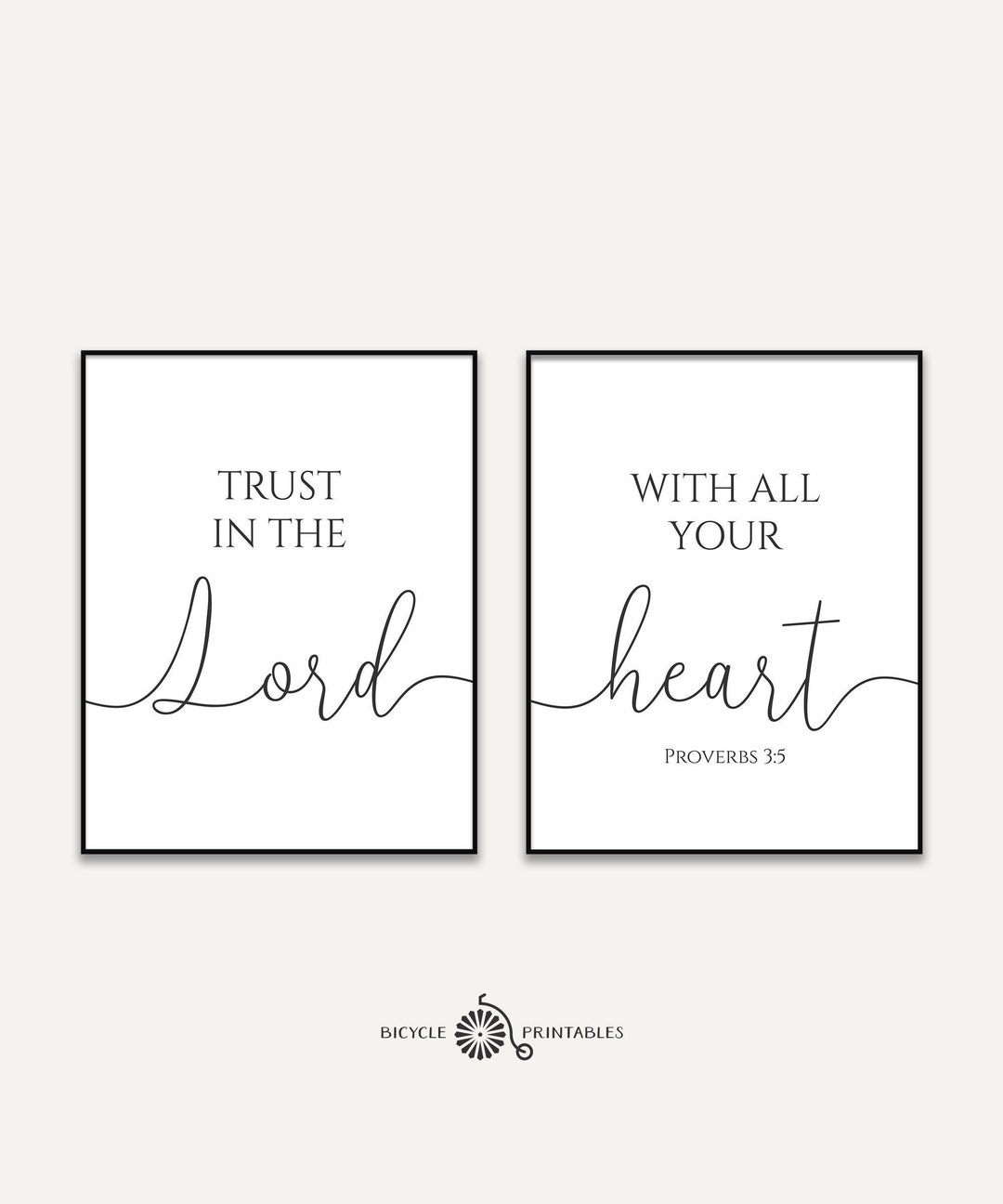 Trust in the Lord With All Your Heart Proverbs 3 5 Printable - Etsy