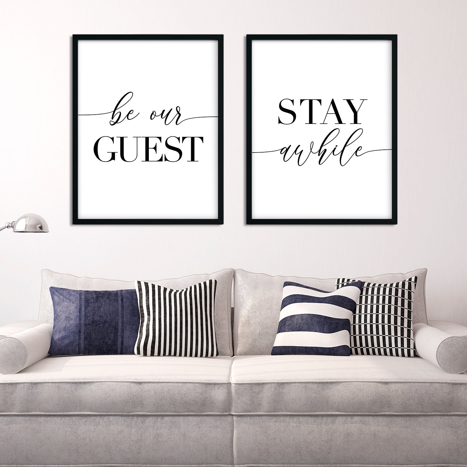 Be Our Guest Stay Awhile Typography Print Printable Wall - Etsy