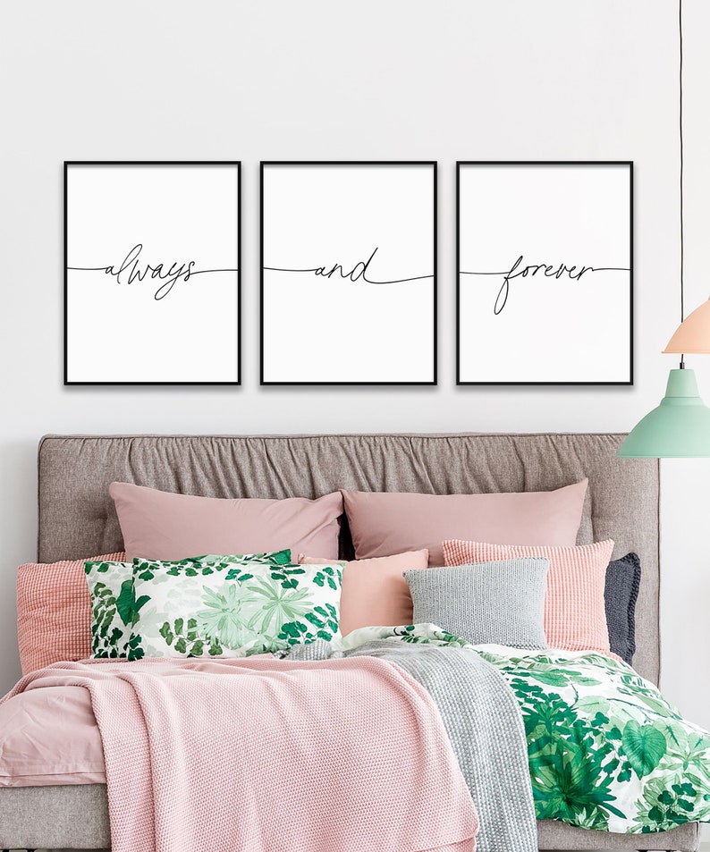 Always and Forever Love Quote Printable Poster Set of 3 | Etsy