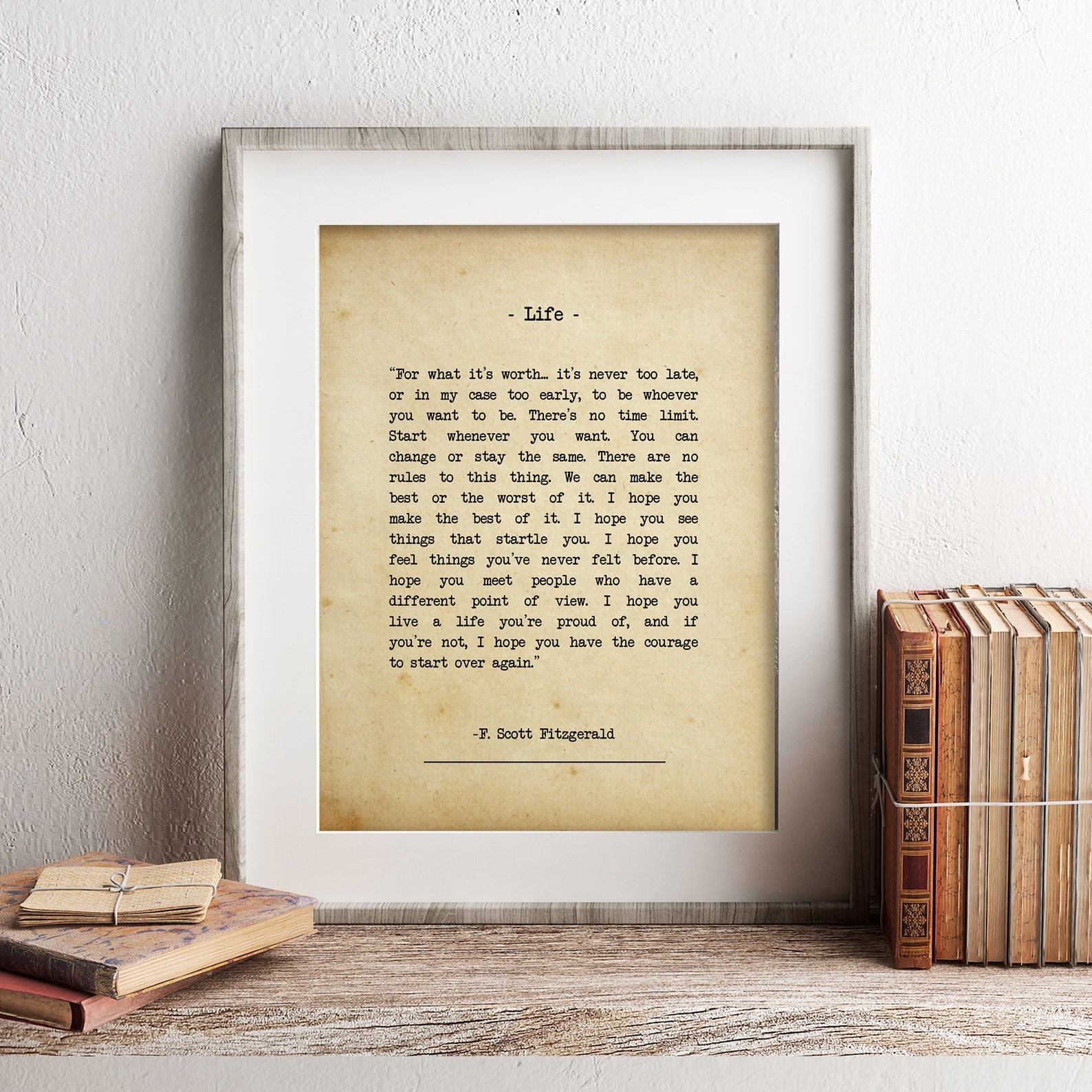 For What It's Worth Quote Print Scott Fitzgerald Poem Print Poetry ...