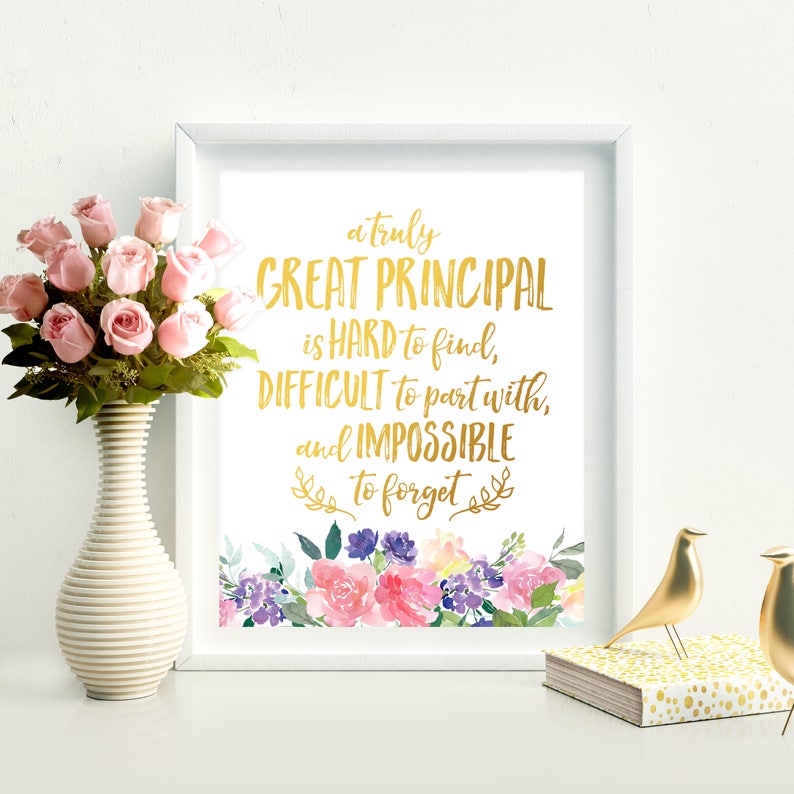 Principal Gift PRINTABLE Quote A Truly Great Principal - Etsy
