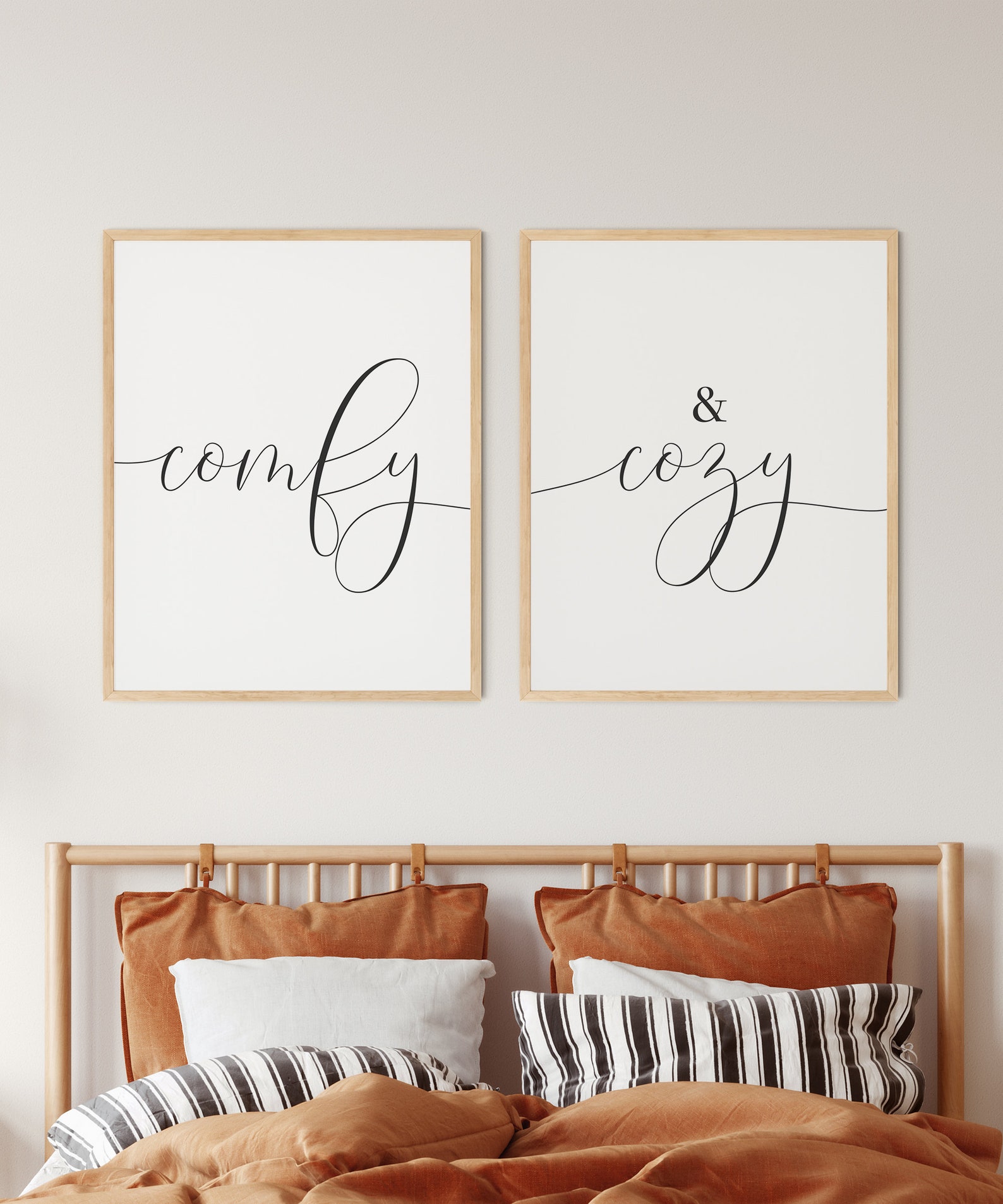 Comfy and Cozy Relaxation Quote Print Printable Poster Set - Etsy