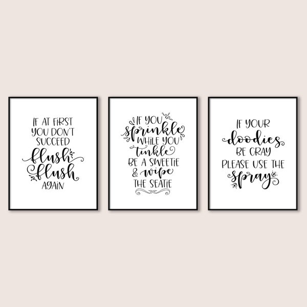 Please Spray Bathroom Sign - Etsy